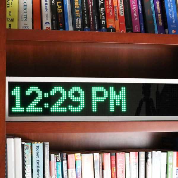 LED Message Board for wireless text messaging and digital time display