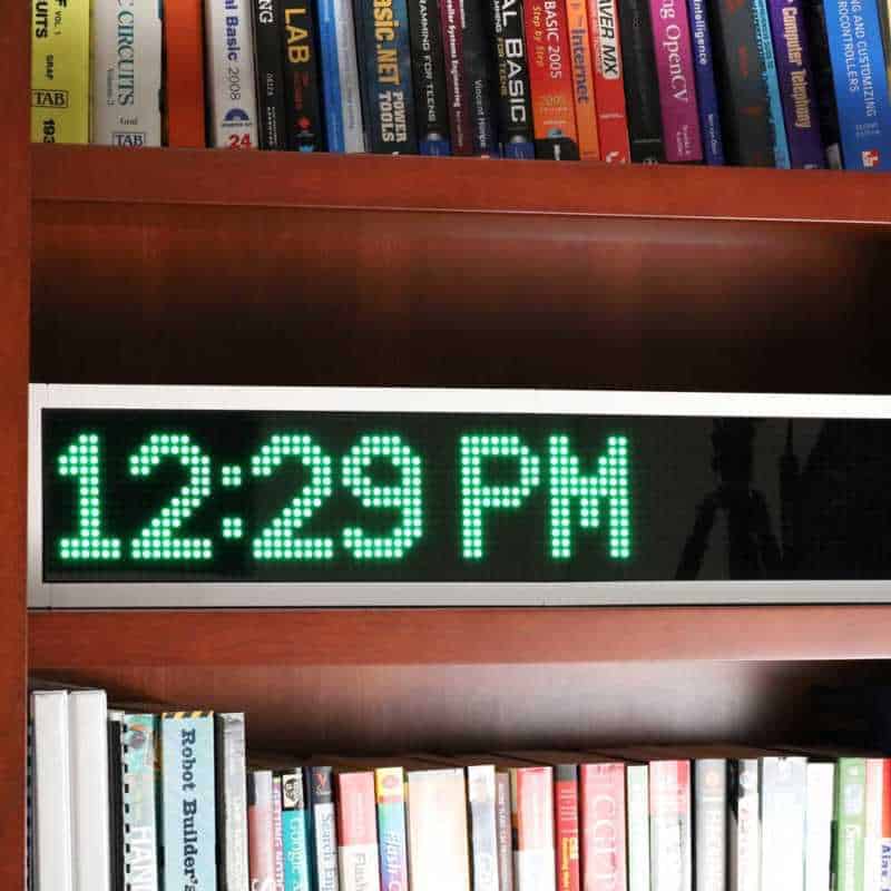 LED Message Board for wireless text messaging and digital time display