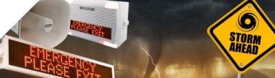 Weather Alert Systems - Commercial, Wireless, Instant Audio-Visual Alerts